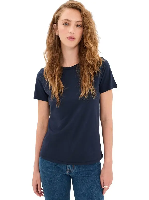 Jenni Kayne Slim Fit Crewneck T-shirt - Navy