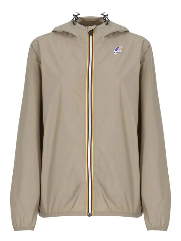 K-WAY Hooded Zip-up Jacket - Nude