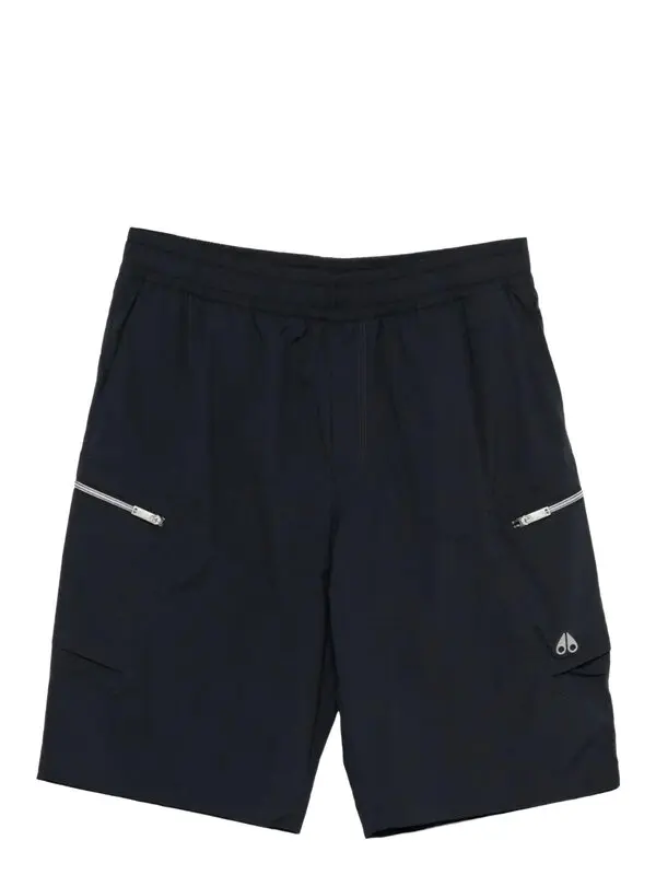 Moose Knuckles Elastic Waist Shorts With Zippered Pockets - Black