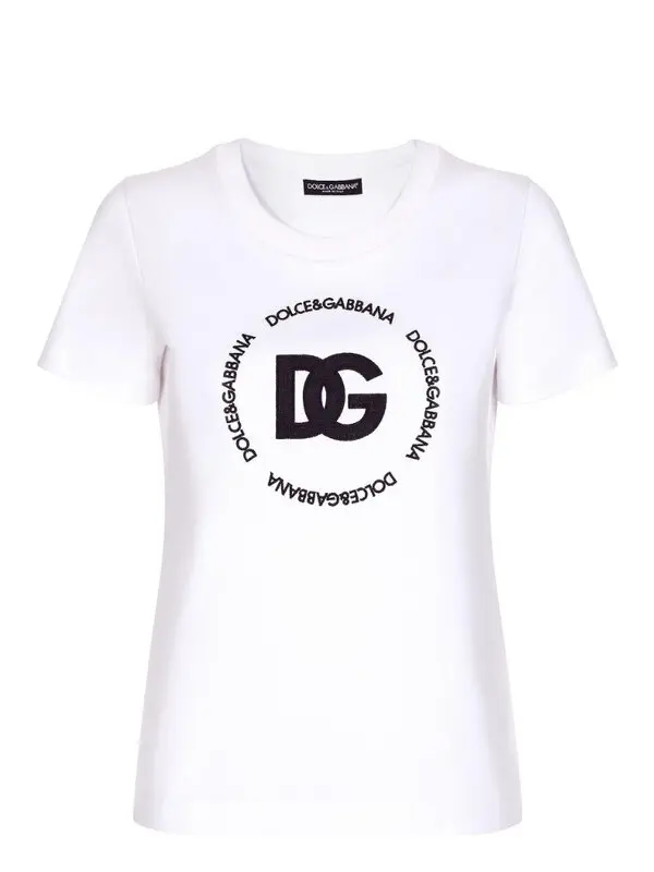 Dolce & Gabbana Dg Printed Crewneck T-shirt - White