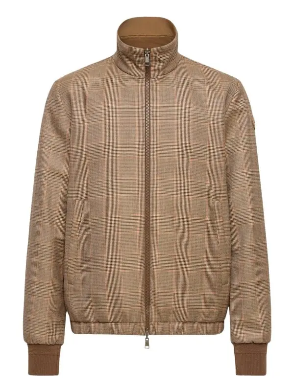 Moncler Reversible Wool Blend Jacket - Beige/brown