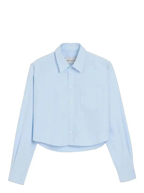AMI Paris Long Sleeve Buttoned Shirt - Blue