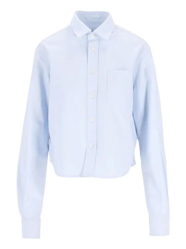 AMI Paris Long Sleeve Buttoned Shirt - Sky Blue