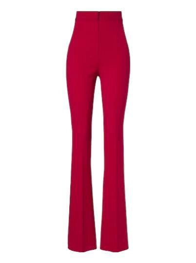 Max Mara Ecrine High-rise Flared Pants - Red