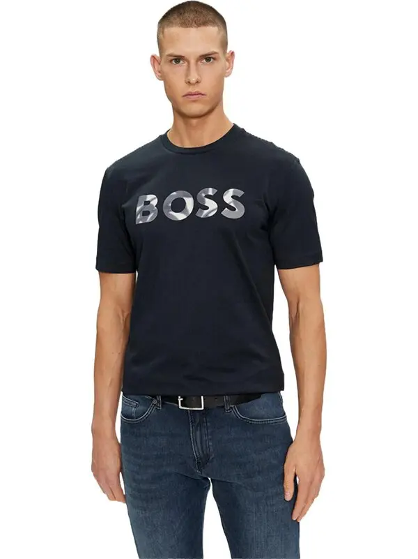 Hugo Boss Logo-appliqué Cotton T-shirt - Black