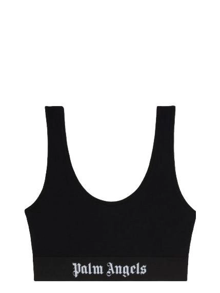 Palm Angels Scoop Back Two-toned Bra - Black