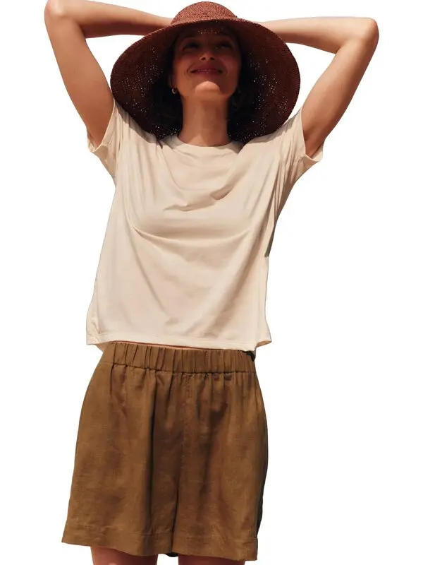 Jenni Kayne Linen Logan Short - Brown