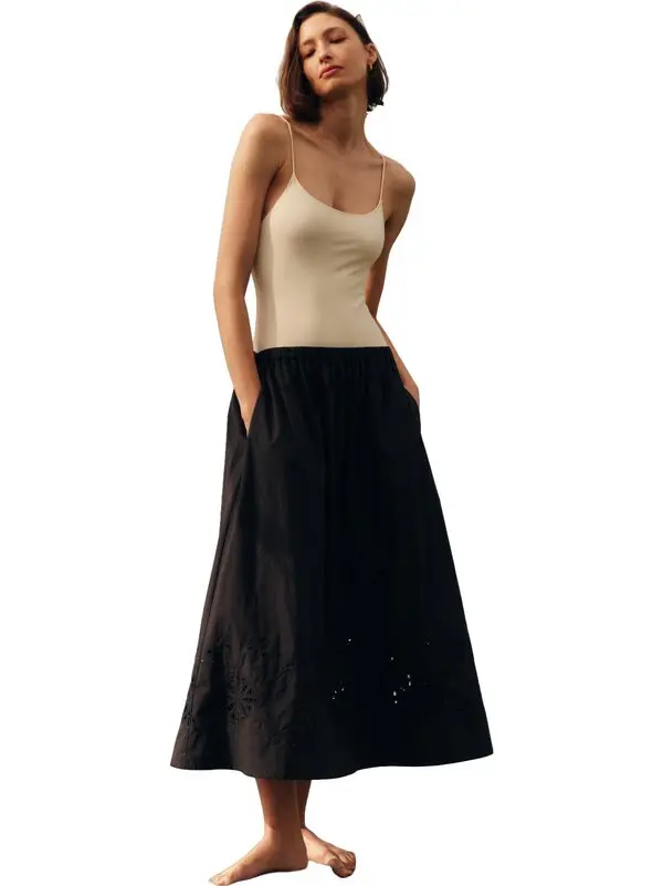 Jenni Kayne Broderie Lauren Skirt - Navy