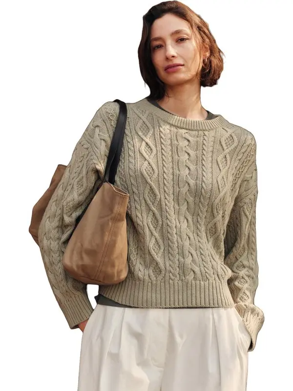 Jenni Kayne Aire Crewneck Sweater - Sage