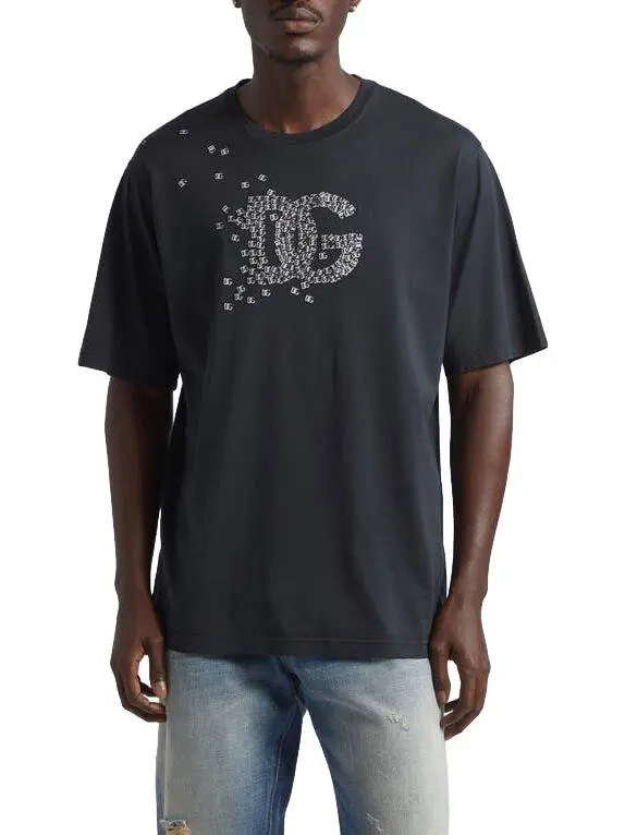 Dolce & Gabbana Logo Appliqué Cotton T-shirt - Nero