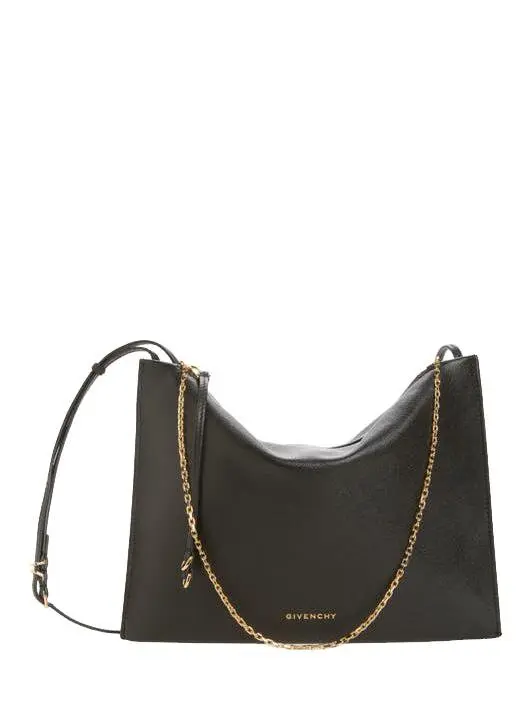 Givenchy Voyou Leather Shoulder Bag - Black