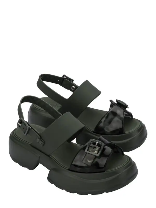 Melissa Slingback Platform Sandal - Green/turtle