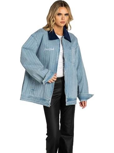 THE WILD COLLECTIVE New York Yankees Full-zip Mechanic Jacket - Denim