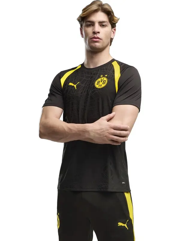 PUMA Borussia Dortmund Slim Soccer Training Jersey - Black