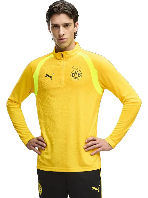 PUMA Borussia Dortmund Quarter-zip Training Top - Yellow