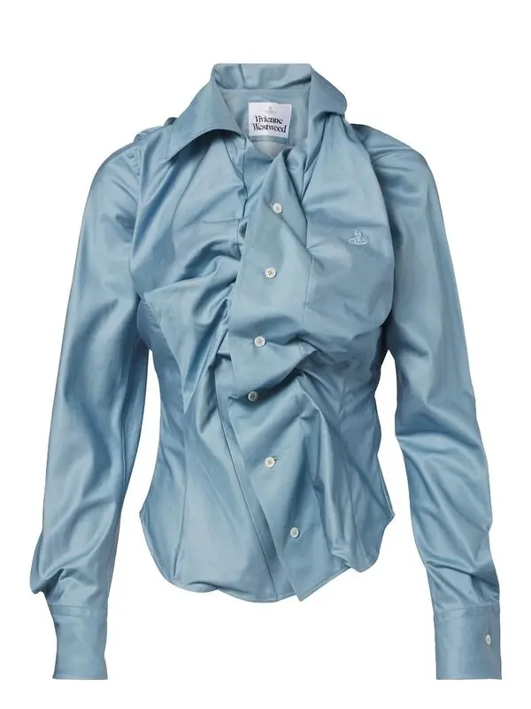 VIVIENNE WESTWOOD Cotton Poplin Shirt - Blue