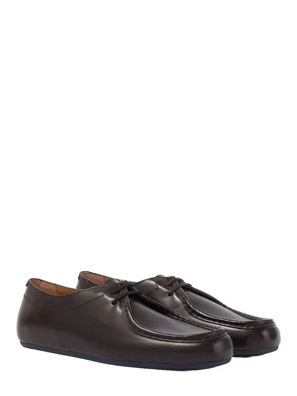 JIL SANDER Leather Lace-up Shoes - Brown