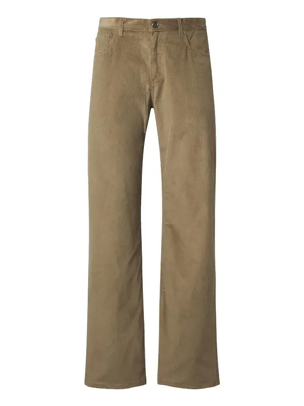 Etro Cotton Corduroy Straight-leg Pants - Green