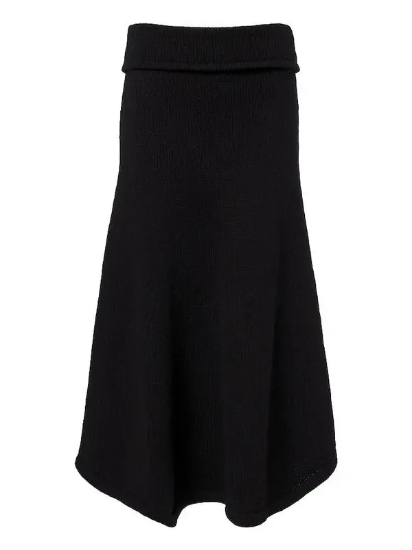 AYA MUSE Ken Cotton Midi Skirt - Black