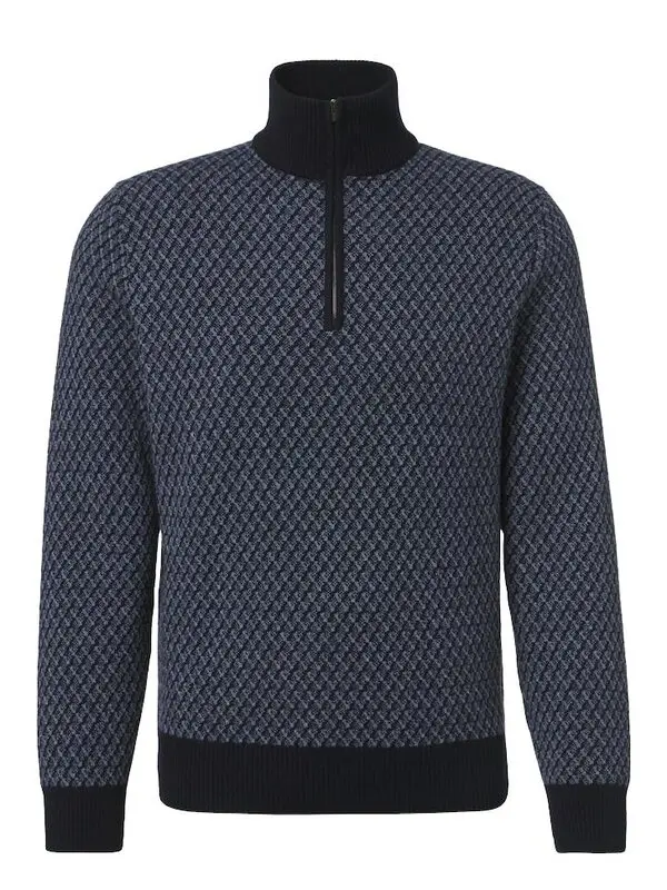 Agnona Cashmere Half-zip Sweater - Blue
