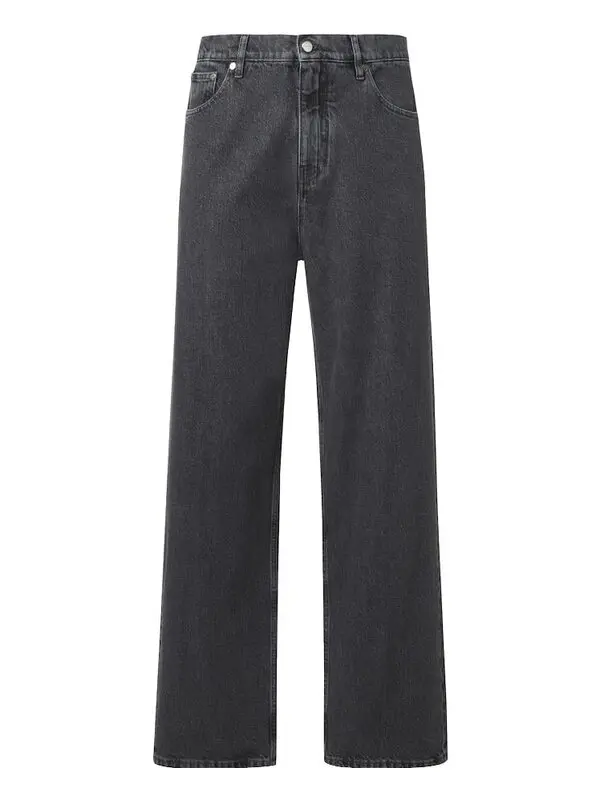 JIL SANDER Mid-rise Wide-leg Jeans - Black