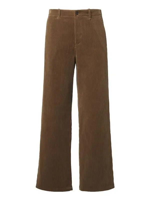 JIL SANDER Cotton Corduroy Wide-leg Pants - Brown