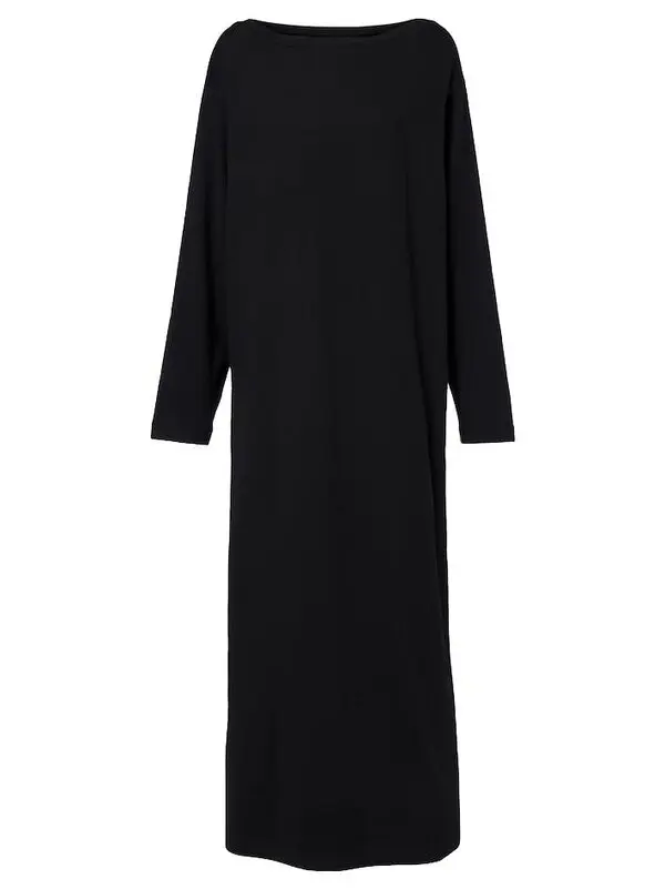 Extreme Cashmere N°503 Pillar Cotton And Cashmere Maxi Dress - Black