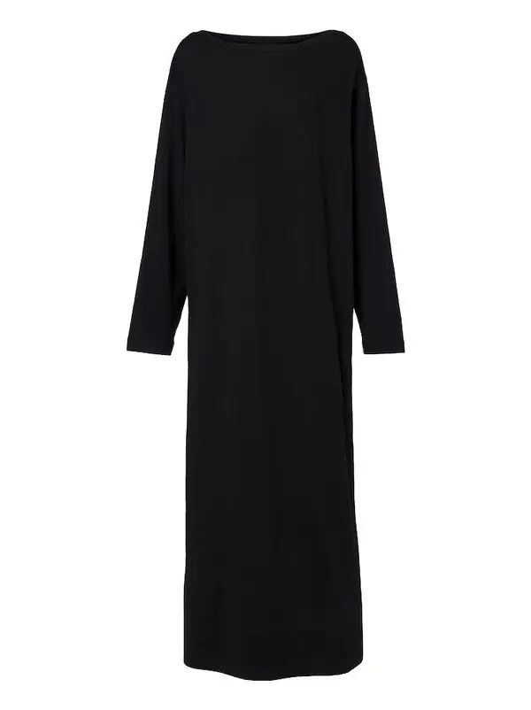 Extreme Cashmere N°503 Pillar Cotton And Cashmere Maxi Dress - Black