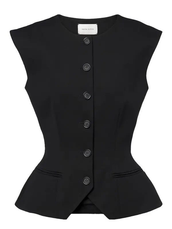 Magda Butrym Silk And Cashmere Vest - Black