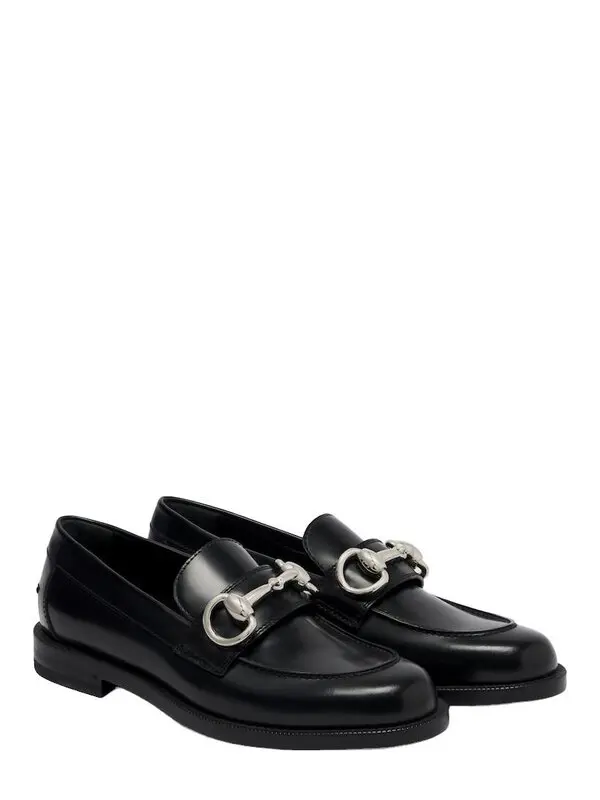 Gucci Boulevard Leather Penny Loafers - Black