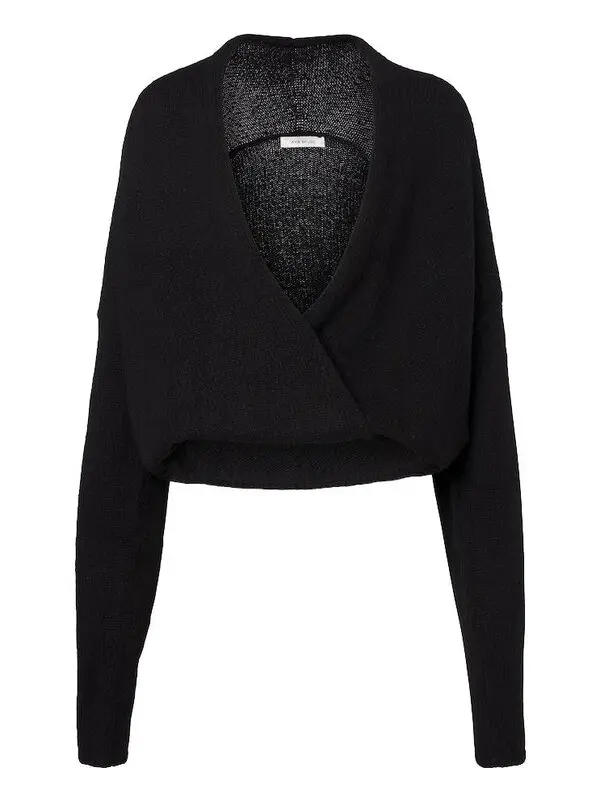 AYA MUSE Kena Wrap Cotton Top - Black