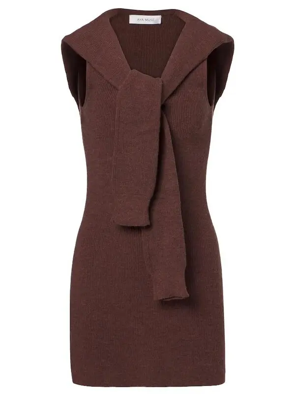 AYA MUSE Vao Mini Dress - Brown