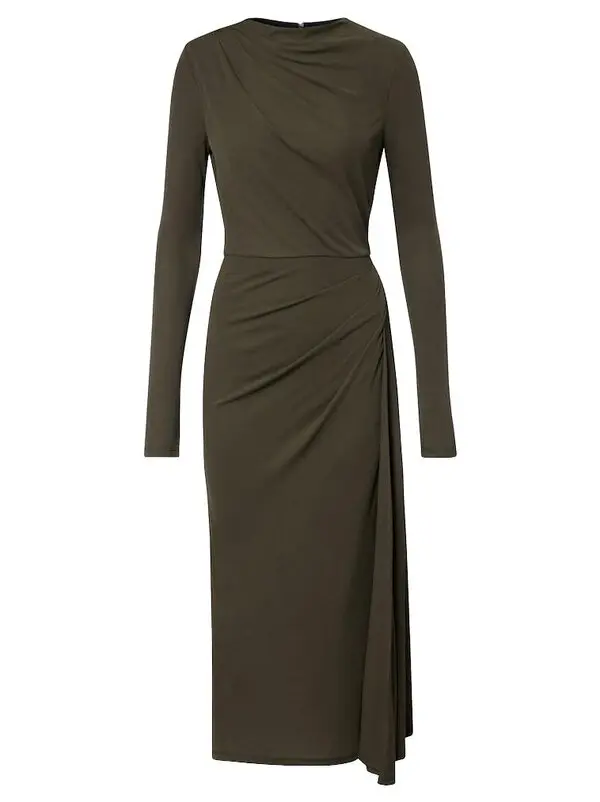 Erdem Draped Jersey Midi Dress - Green