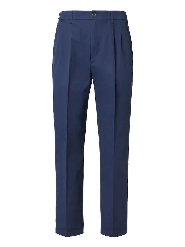 Dunhill Cotton Twill Straight Chinos - Blue