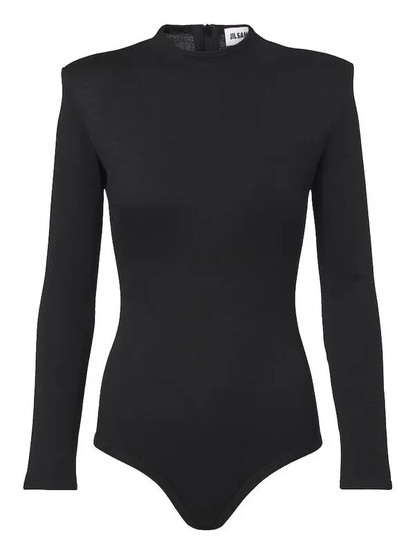 JIL SANDER Wool Bodysuit - Black