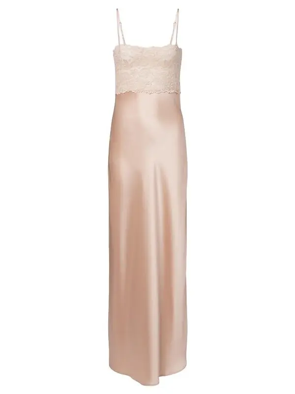 AYA MUSE Myra Lace And Satin Gown - Pink