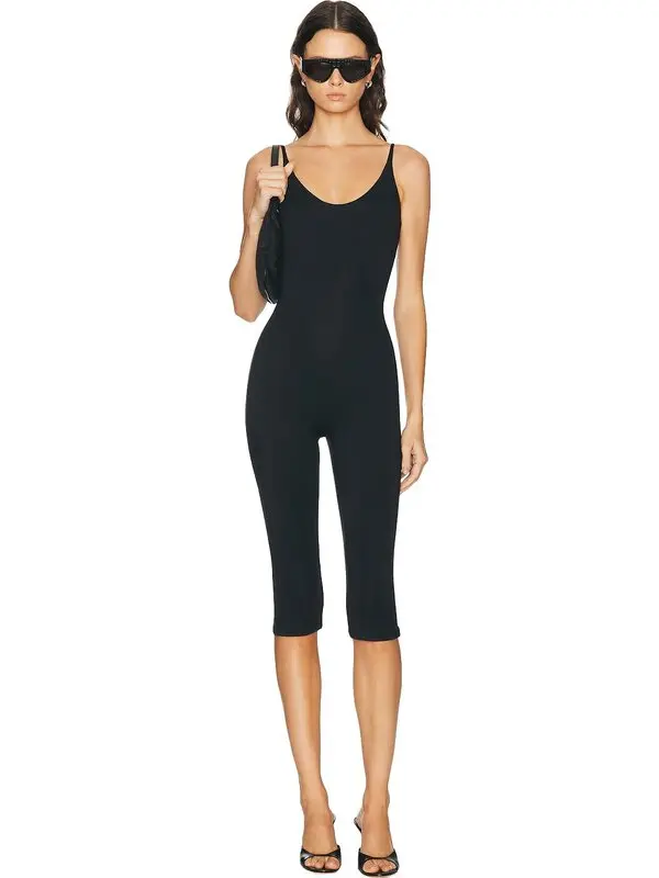 SKIMS Smooth Layers Skimpy Strap Catsuit - Obsidian