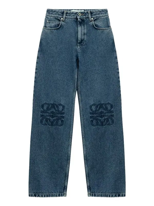 Loewe Anagram Baggy Jeans - Blue