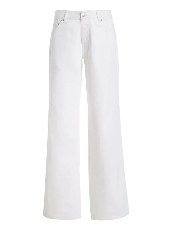 EB DENIM Baggy Rigid Low-rise Wide-leg Jeans - White