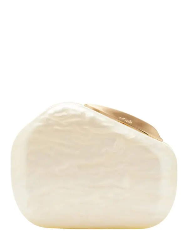 Cult Gaia Althea Acrylic Clutch Bag - Ivory