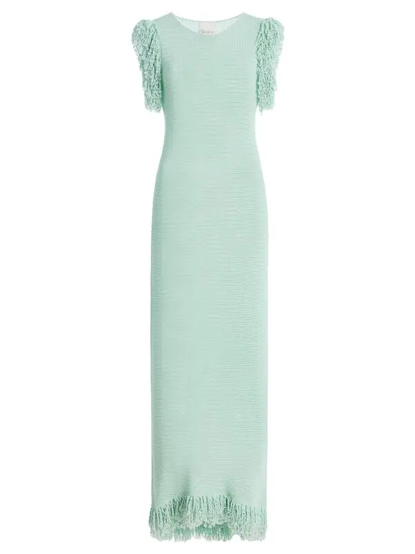Paris Georgia Fringe Cotton Maxi Dress - Blue