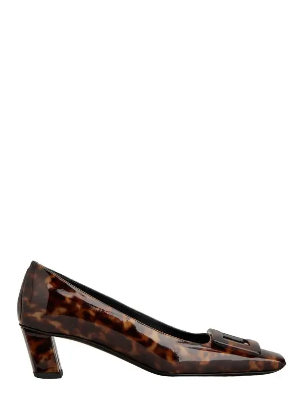 ROGER VIVIER Belle Vivier Patent Leather Pumps - Brown