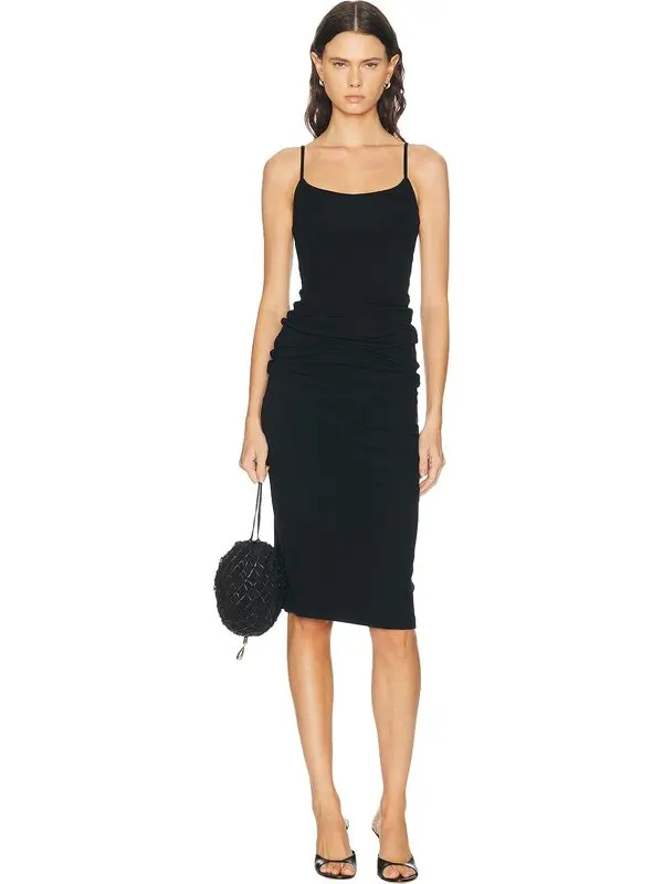 TOTEME Draped Slip Dress - Black