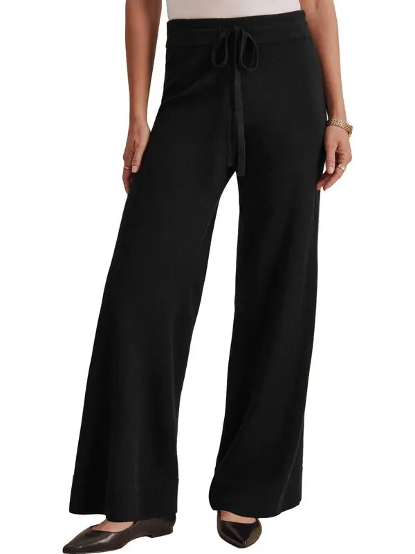 Splendid Tori Cashmere Wide Leg Pant - Black
