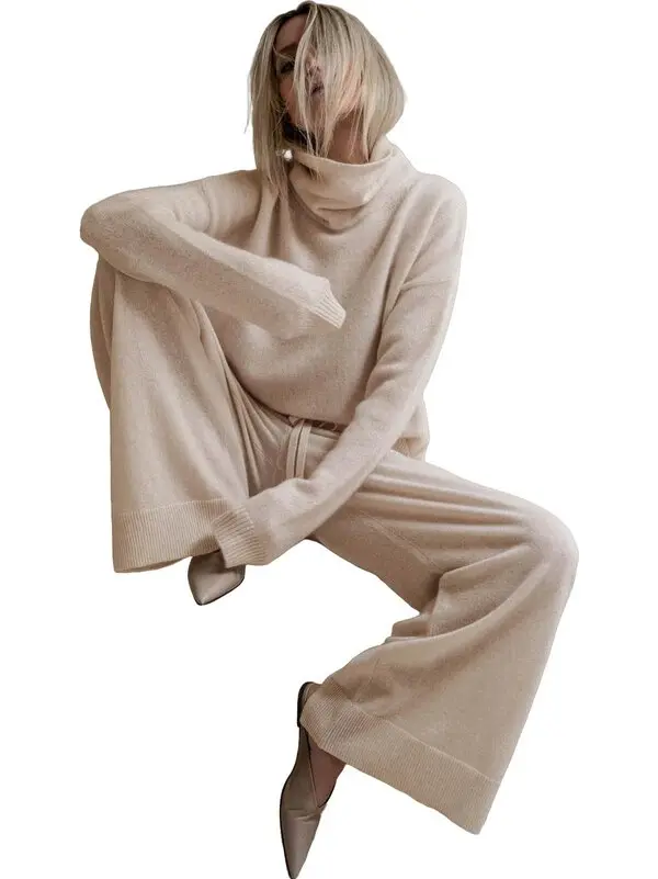 Splendid Tori Cashmere Wide Leg Pant - Black