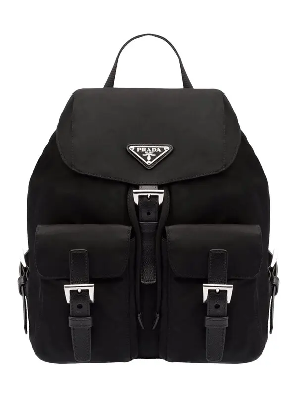 Prada Small Backpack In Re-nylon - Black