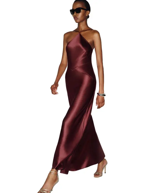 REFORMATION Emilee Silk Dress - Red