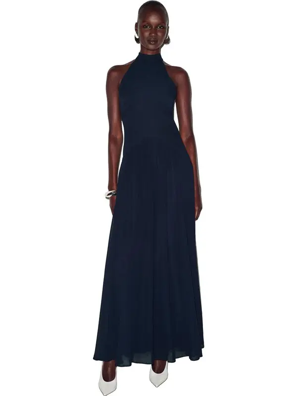 REFORMATION Fabienne Floral Print Maxi Dress - Blue