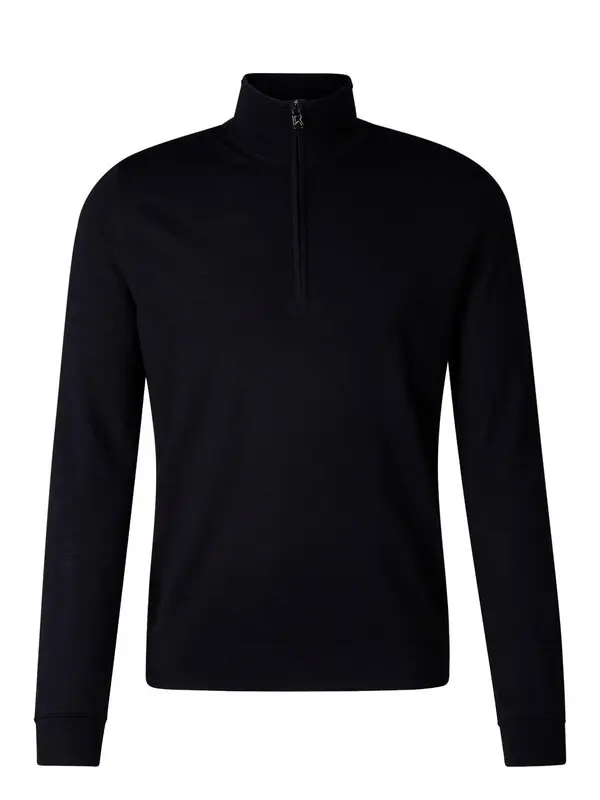 Bogner Ouri Virgin Wool Zip-up Turtleneck - Navy
