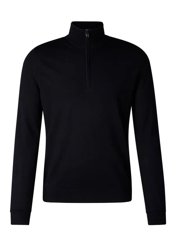 Bogner Ouri Virgin Wool Zip-up Turtleneck - Navy